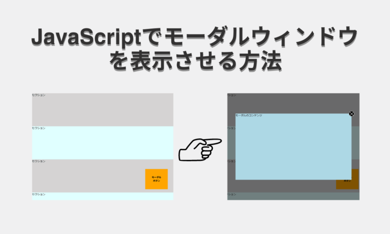 【サンプル付き】javascriptでモーダルウィンドウを表示させる方法 